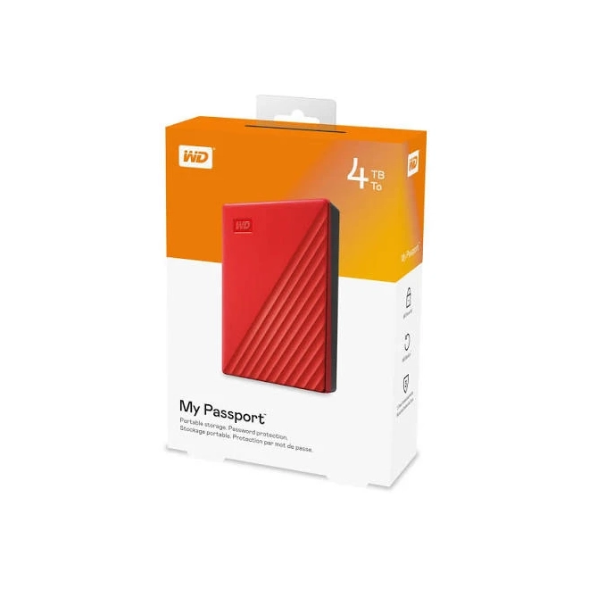 HDD WD EXT 2.5" My Passport USB 3.2 4TB Red WDBPKJ0040BRD-WESN