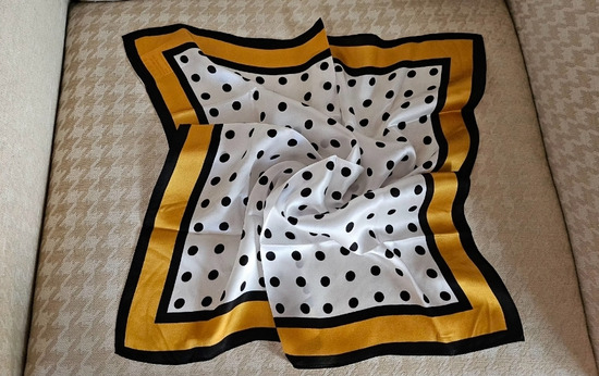 Geometrik polka dots svilena marama, novo