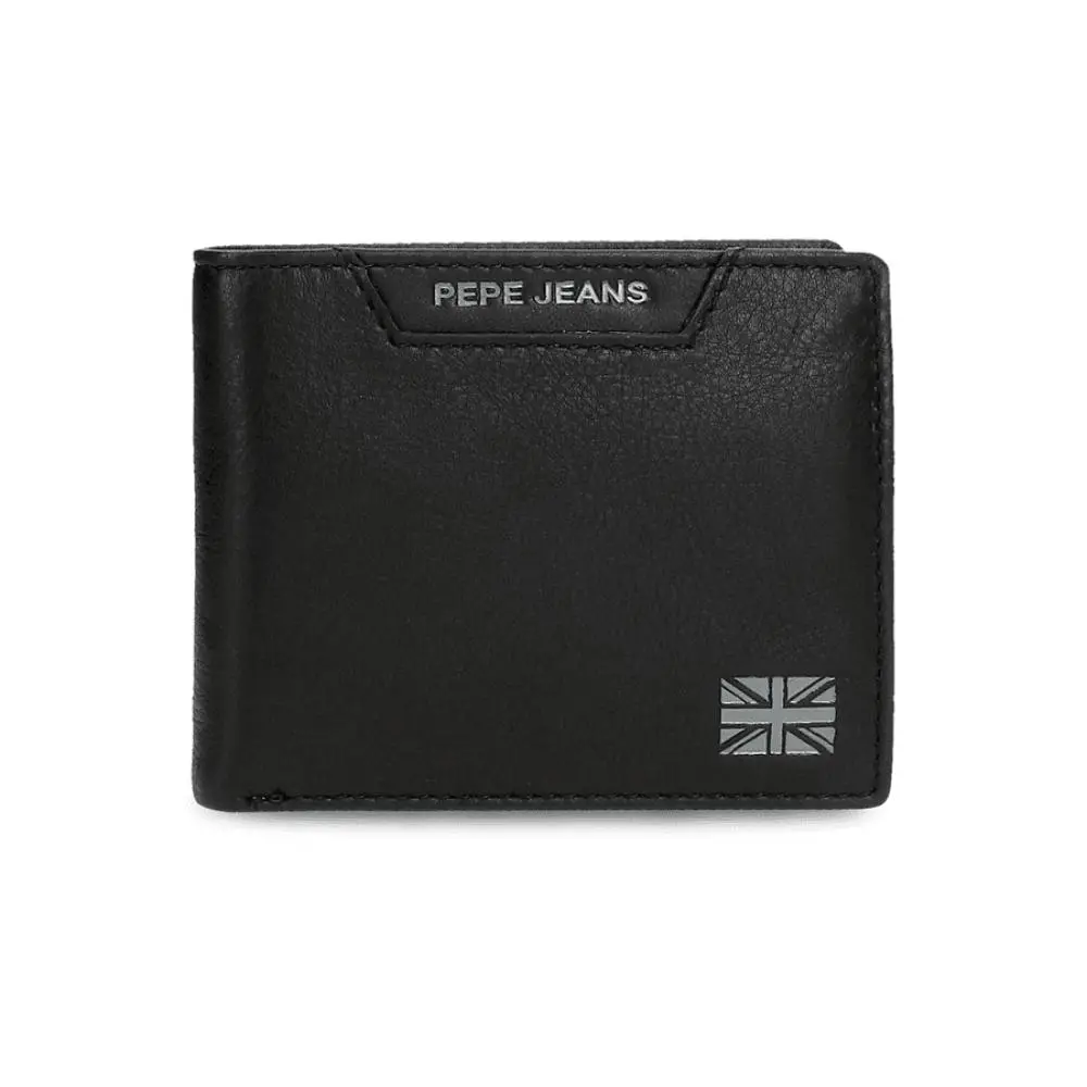 Muški kožni novčanik na preklop 11cm Pepe Jeans Indiana black 75340