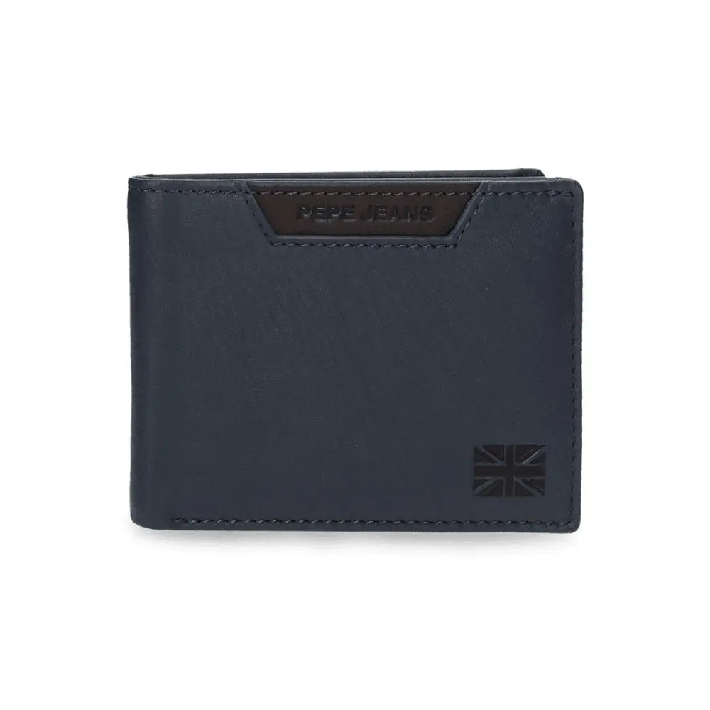 Kožni novčanik na preklop Pepe Jeans Indiana navy 75331