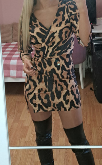 Blondy tigrasta haljina XS