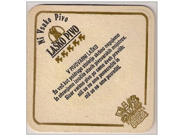 LASKO PIVO stari podmetac za pivo
