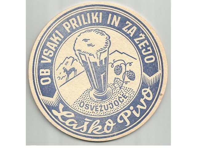 LASKO PIVO stari podmetac za pivo