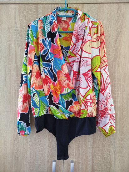 LIQUORISH bodi bluza sa donjim kopcanjem, 42 i 44