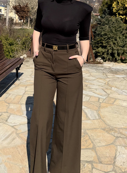 ZARA pantalone maslinasto zelene S