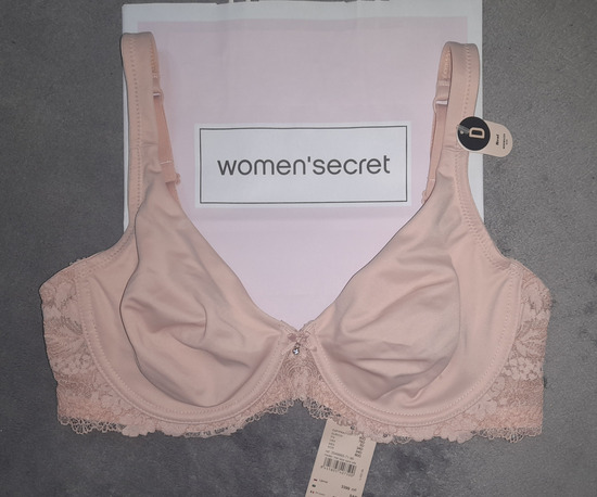WS nude dupli microfiber,čipka,žica 75D NOVO!%