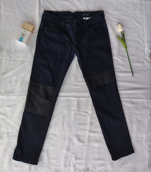 Original ARMANI JEANS bajker farmerke S/M