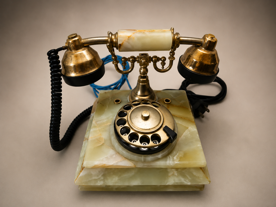 Vintage oniks telefon lampa – ispravan RETKO
