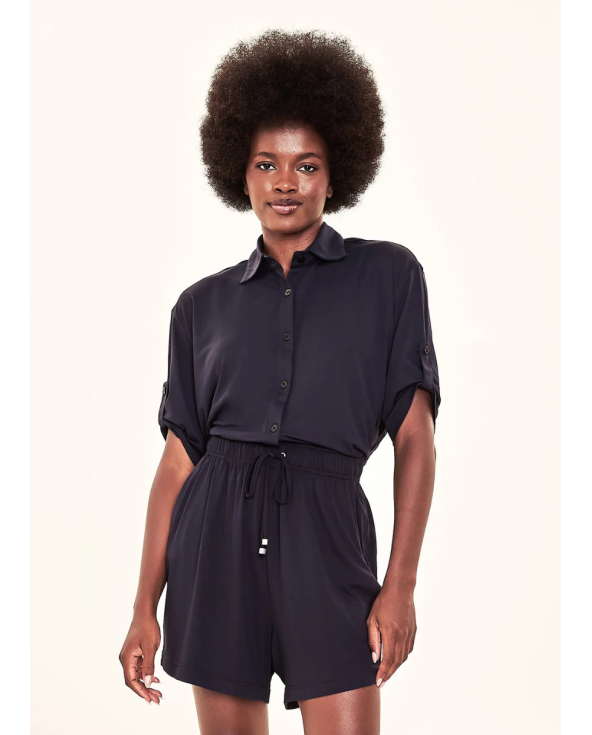 Shorts Fem Basic Black Upf50+