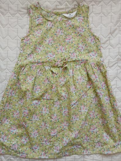 Nova H&M cvetna zelena haljinica, 122-128