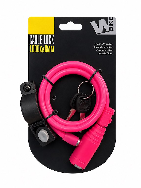 Brava spiralna sa nosačem WAG, 1000 mm/8 mm, roze