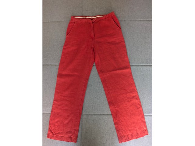 Benetton crvene lanene pantalone