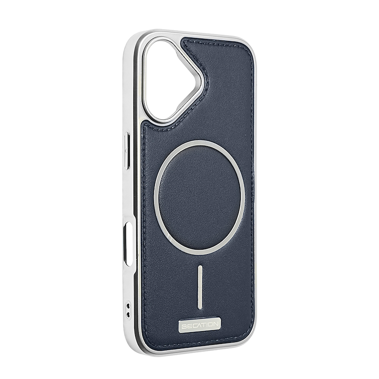 Zastitna maska (futrola) Magsafe Urban Leather - iPhone 17 6.3 tamno plava