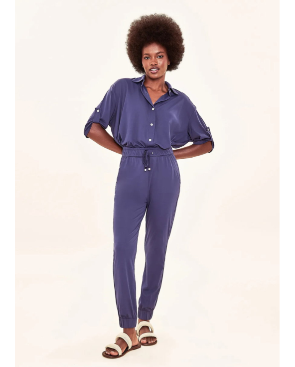Pants Fem Basic Navy Blue Upf50+