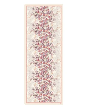 ÉCHARPE ALLONGÉE EN MOUSSELINE AVEC MOTIFS FLORAUX DANS LES TONS POUDRÉS