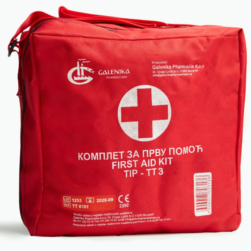 PRENOSIVA SANITETSKA TORBA KOMPLET ZA PRVU POMOĆ TT3 SA PUNJENJEM