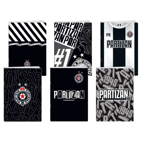 Premium 50, sveska sa UV lakom, 50 listova, Partizan – odaberite linijaturu