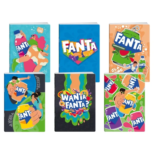 Premium 50, sveska sa UV lakom, 50 listova, Fanta – odaberite linijaturu