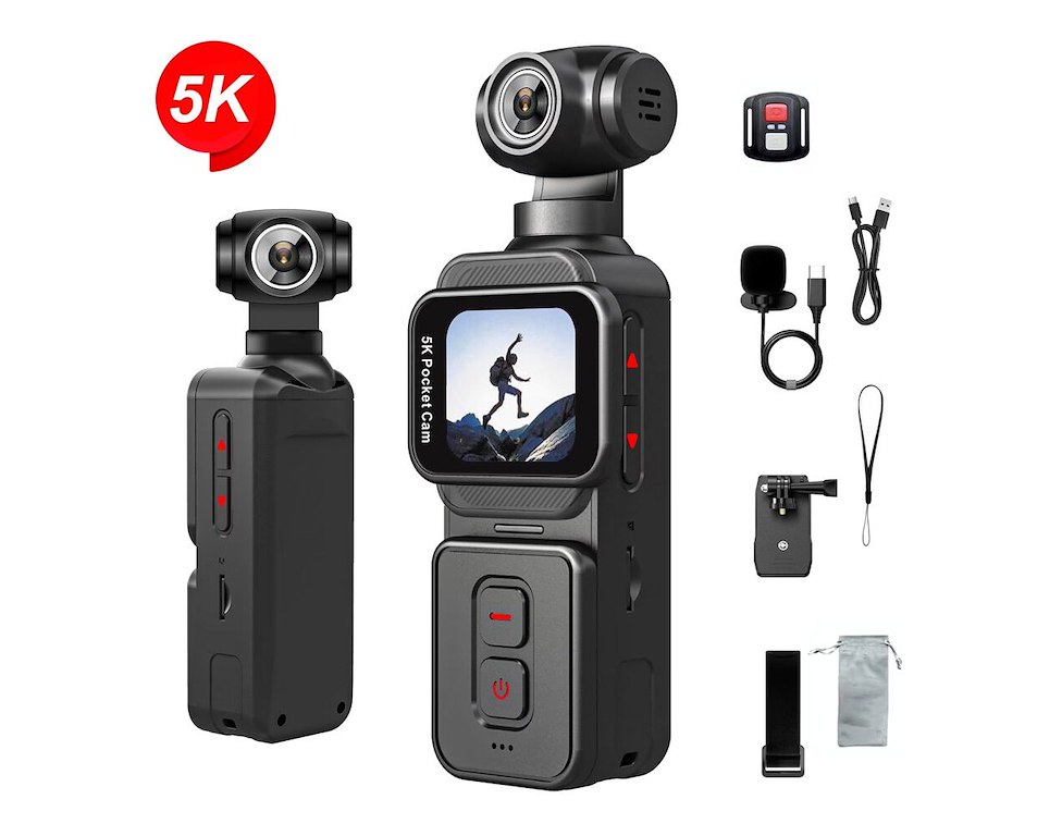 Akciona kamera JWD 5K pocket crna