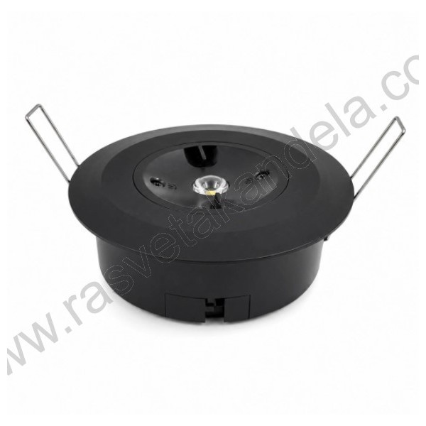 Ugradno/nadgradna punjiva led lampa 1,5W 6500K crna M626L