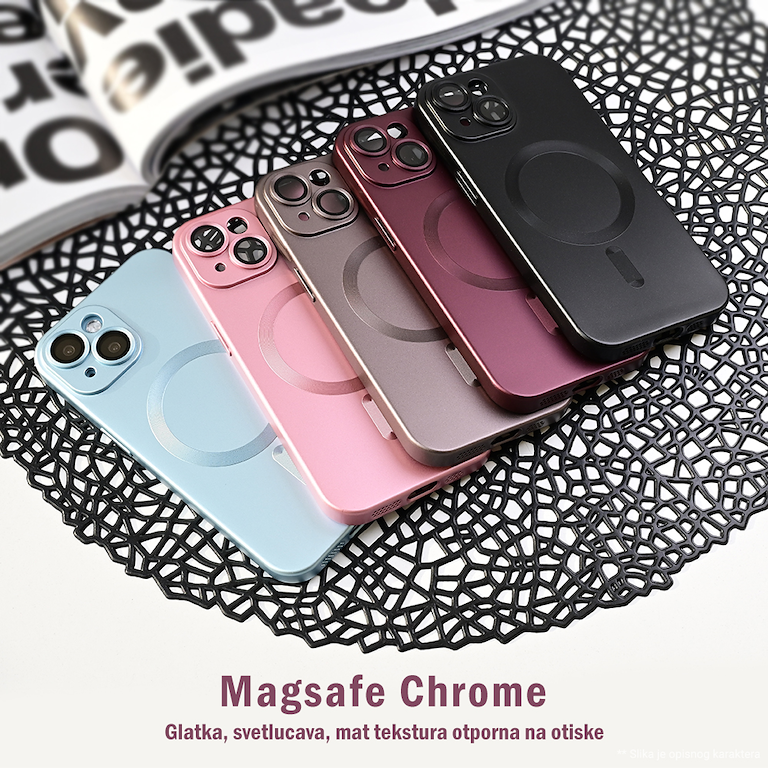 Zastitna maska (futrola) Magsafe Chrome - Samsung S938 Galaxy S25 Ultra sivo plava