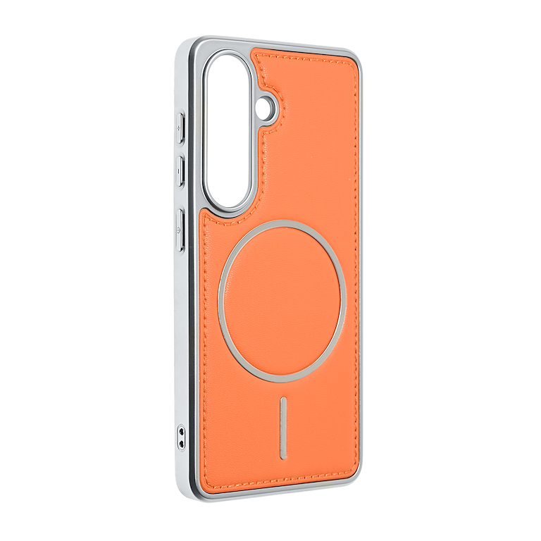 Zastitna maska (futrola) Magsafe Urban Leather - Samsung S941 Galaxy S26 narandzasta