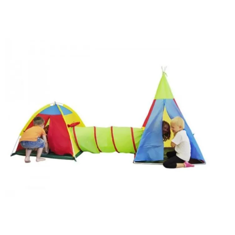Set Šator,Tunel Vigvam 95x95x100 + 120x46 + 80x80x80cm