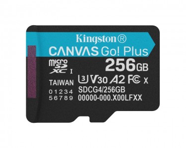 KINGSTON Memorijska kartica U3 V30 microSDXC 256GB Canvas Go Plus 200MB/s A2 SDCG4/256GBSP