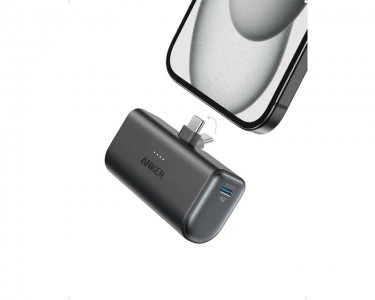 ANKER Nano 5000mAh, 22.5W, sa ugrađenim USB-C konektorom, Power Bank crni