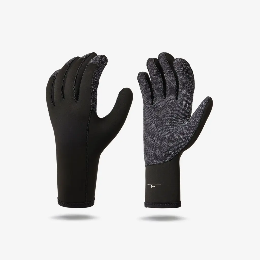 Crne rukavice za ronjenje Resist od neoprena debljine 3 mm ojačane kevlarom