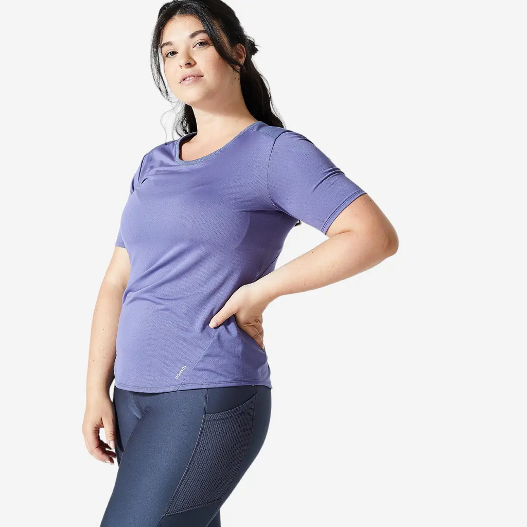 Majica kratkih rukava za kardio fitnes 120T ženska - plava