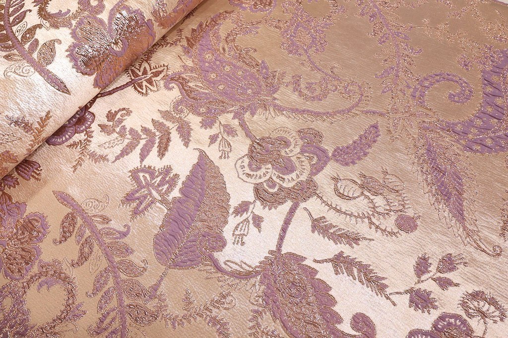 BROKAT SELECTION ROSE GOLD PM068 – 53 EKSKLUZIVNI METALIZIRANI MATERIJAL SA CVETNIM DEZENOM (150CM)