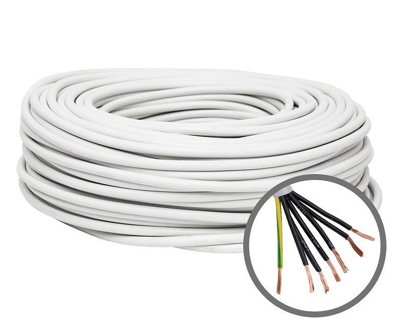 (T2) H05VV-F (PP/J 7x1.5 bela) licnasti kabel DOBOS