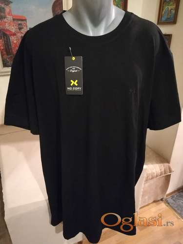Odlicna muska pamucna majica No Copy u velikom broju 7XL 8XL Crna Novo