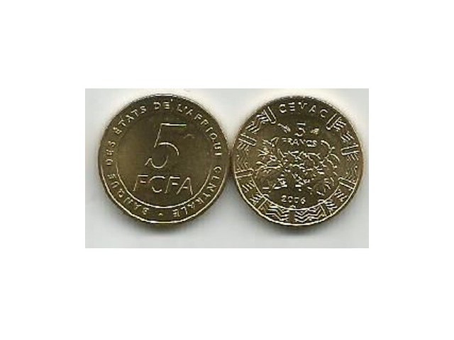 Central African States 5 francs 2006. UNC FCFA
