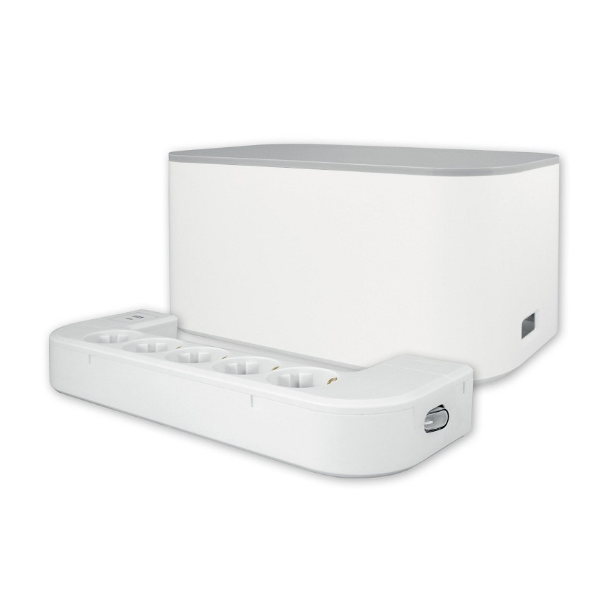 Organizator kablova sa utičnicama 5 suko + 2 USB beli