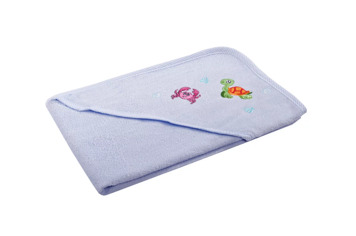 PEŠKIR SA KAPULJAČOM 70/70 cm plava