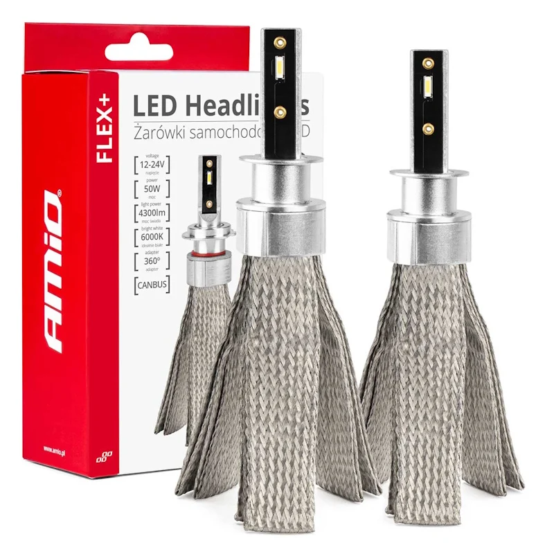 Sijalice LED H1 FLEX+ 6000K 12/24V 50W – Amio 03655