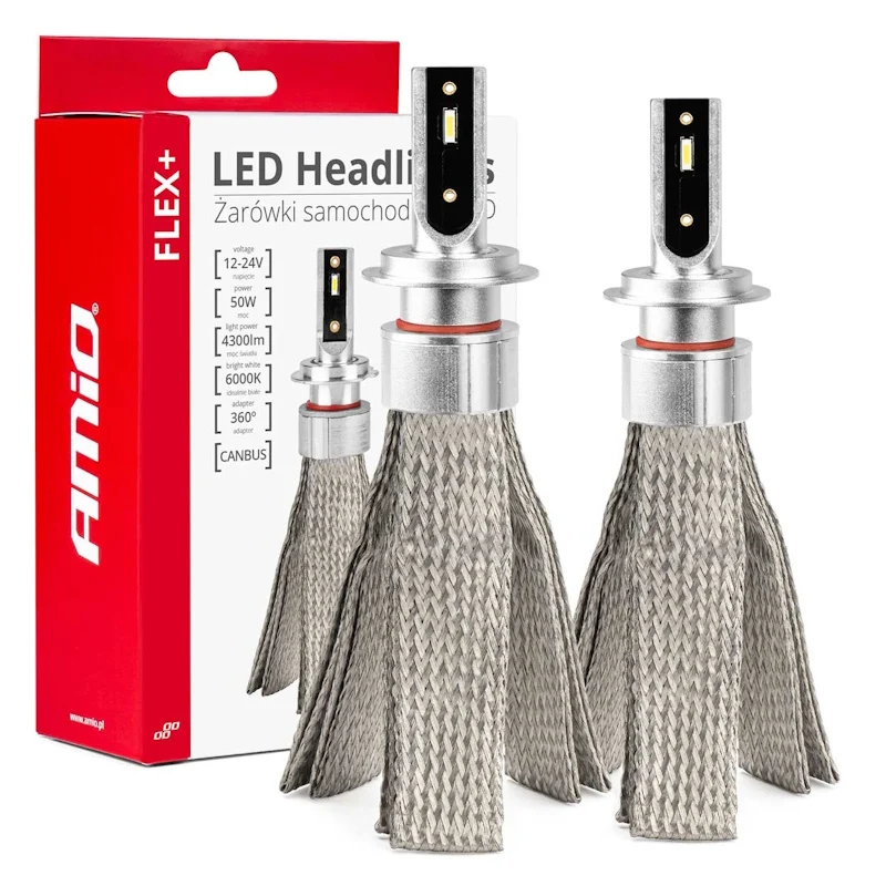 Sijalice LED H7 FLEX+ 6000K 12/24V 50W – Amio 03659