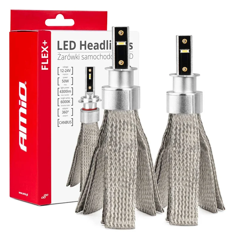 Sijalice LED H3 FLEX+ 6000K 12/24V 50W – Amio 03656