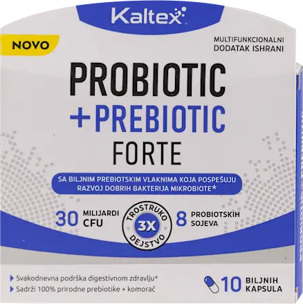 Kaltex
PROBIOTIC PREBIOTIC FORTE kapsule, 10 kom
Dodatak ishrani
