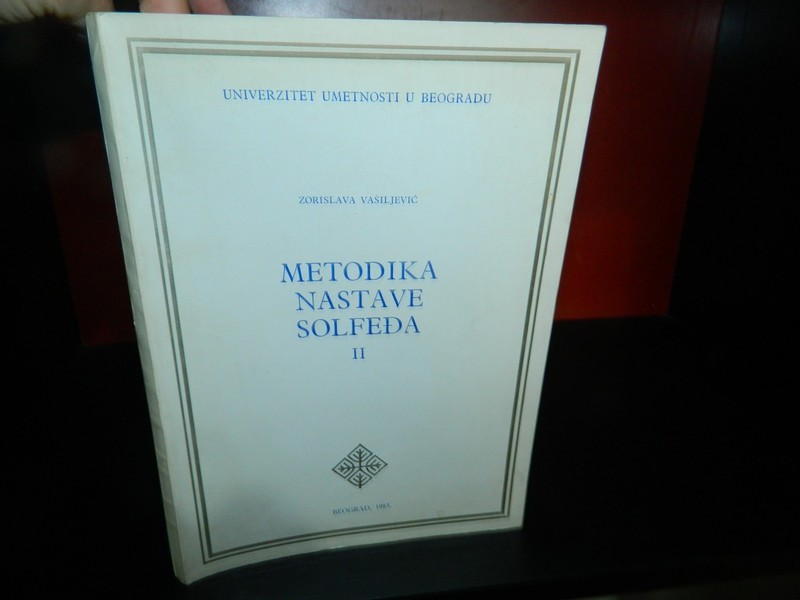 Metodika nastave solfeđa II, Zorislava Vasiljević