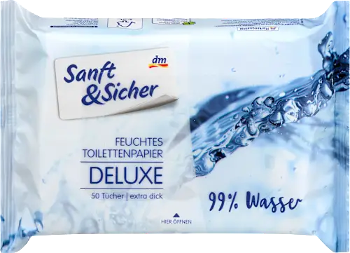 Sanft&Sicher
Vlažni toaletni papir sa 99 % vode, 50 kom