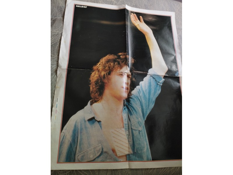 Rock poster Bob Geldof,Live Aid London - Philadelphia