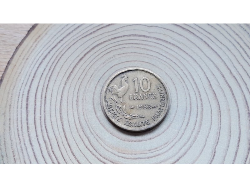 FRANCUSKA 10 FRANCS 1953 GODINA