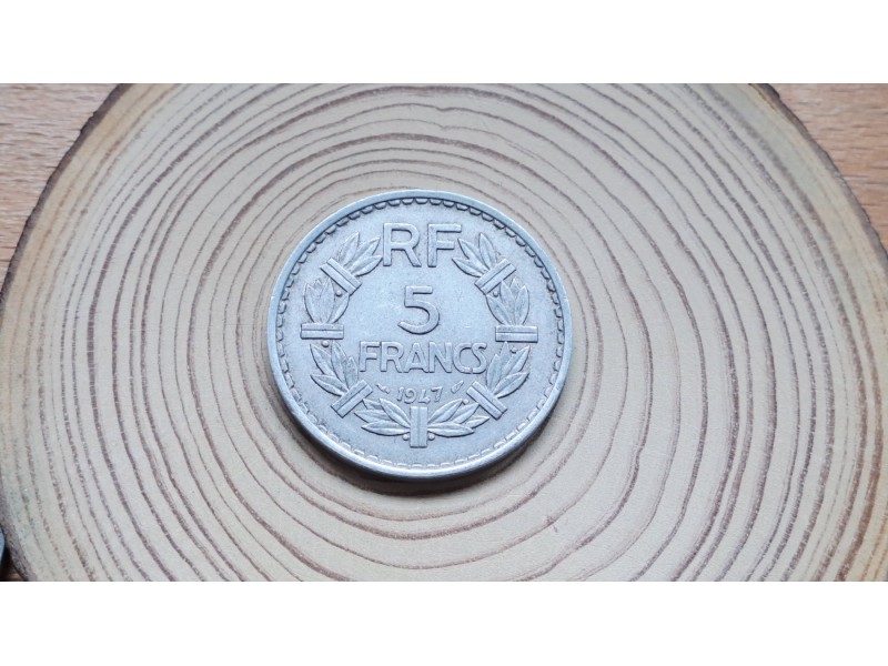 FRANCUSKA 5 FRANCS 1947 GODINA