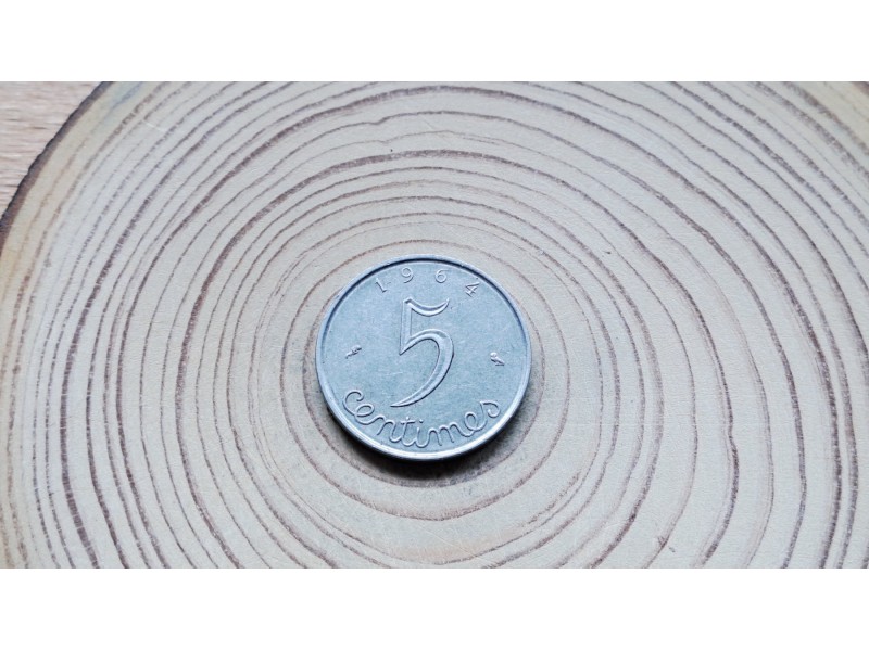 FRANCUSKA 5 CENTIMES 1964 GODINA