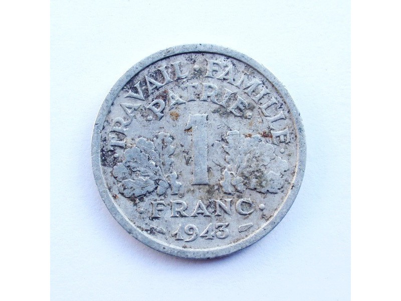 Francuska 1 franak 1943