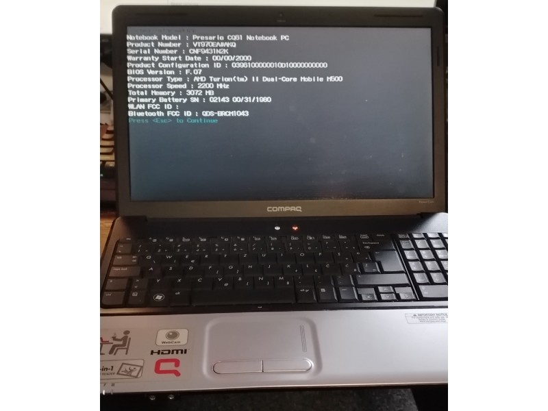 COMPAQ Presario laptop