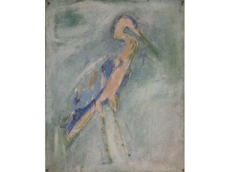 Ulje na platnu "Čaplja" – Mirković 80x66 cm